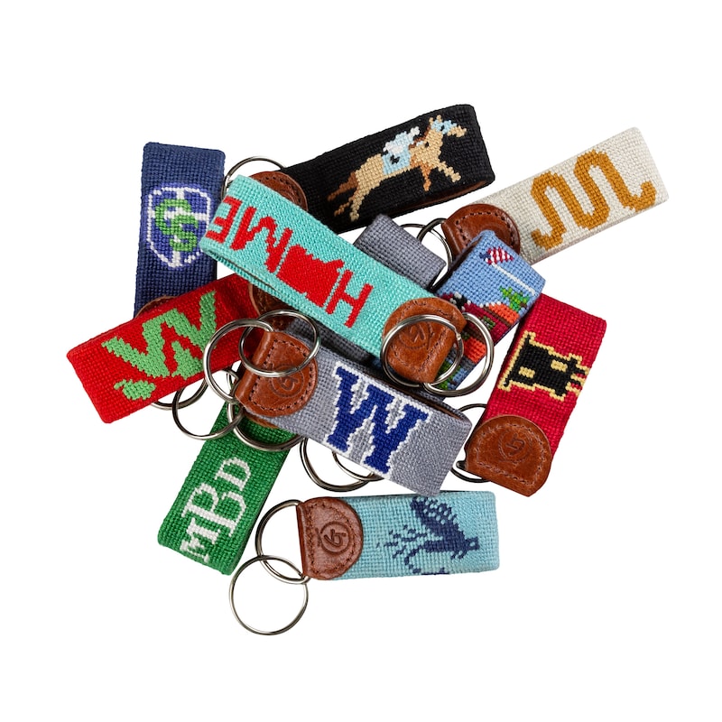 Custom Keychains Needlepoint - Etsy