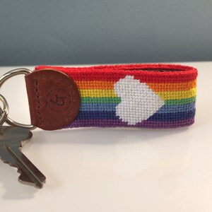 Gay Pride Gift / Gay Pride Needlepoint Key Fob / Lgbt / LGBT Key Fob ...