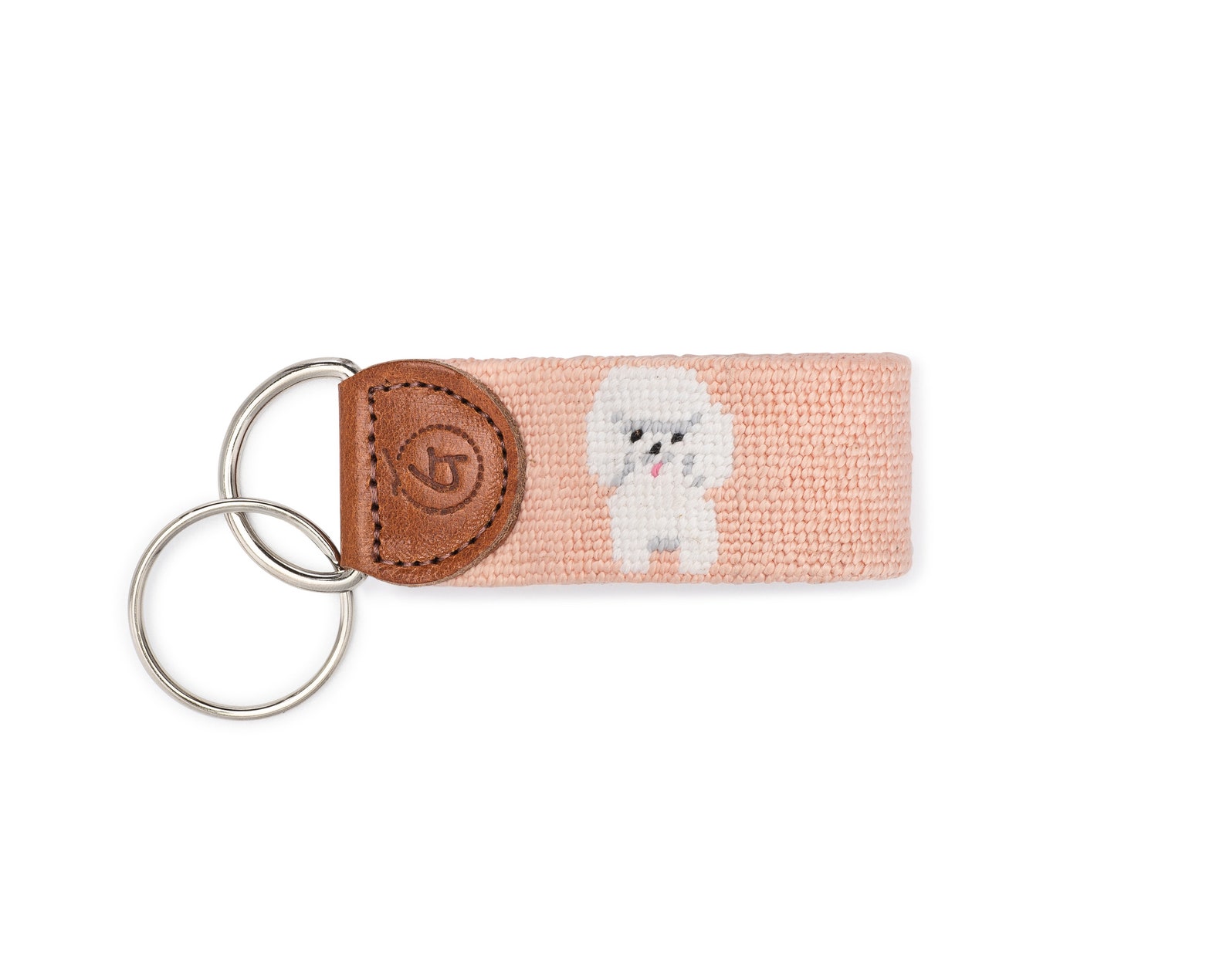 Bichon Frise Keychain / Bichon Key Fob / Needlepoint Bichon / | Etsy