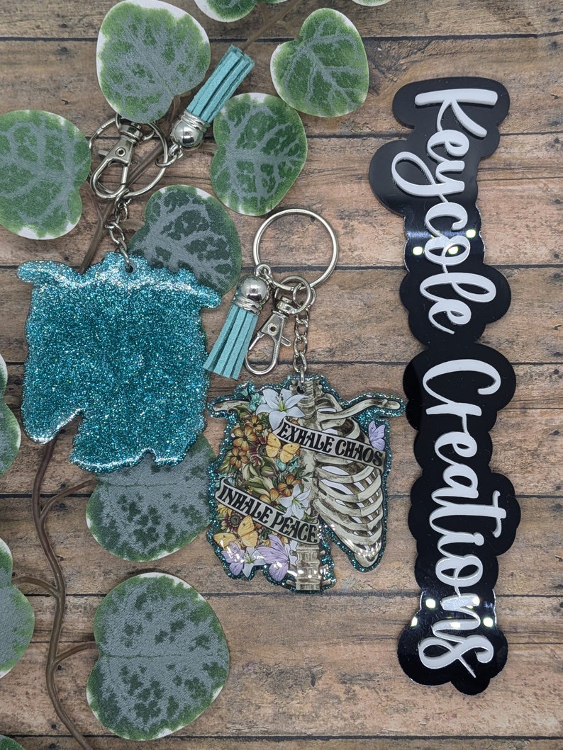 Acrylic "inhale Peace, Exhale Chaos" Keychain - Etsy