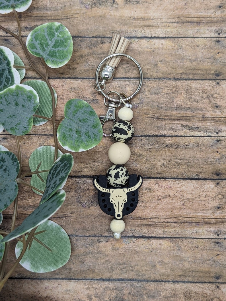 Western/cowboy Silicone Bead Keychain - Etsy