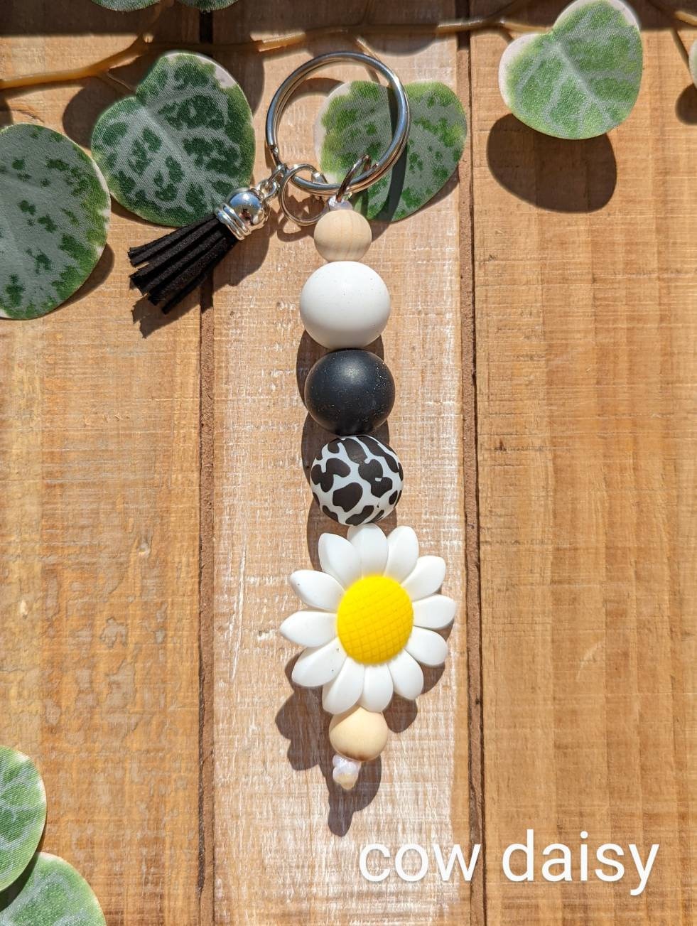 Sunflower and Daisy Silicone Bead Keychains - Etsy