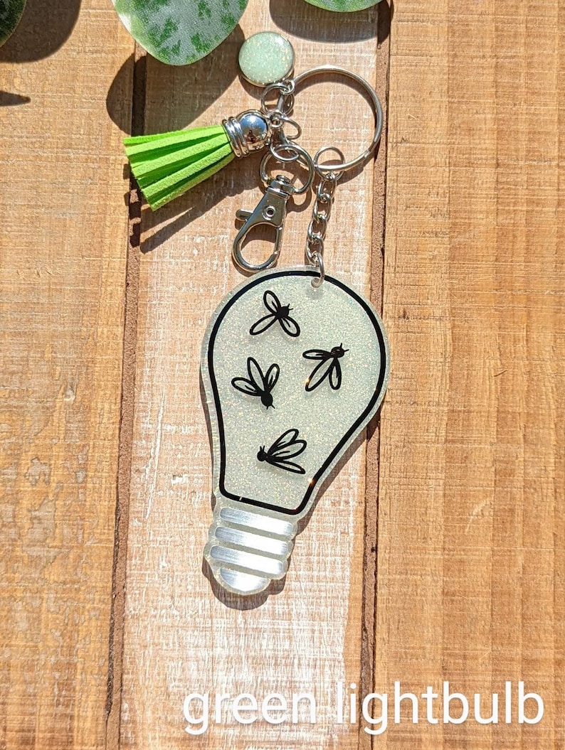 Glow in the Dark Firefly Keychains - Etsy