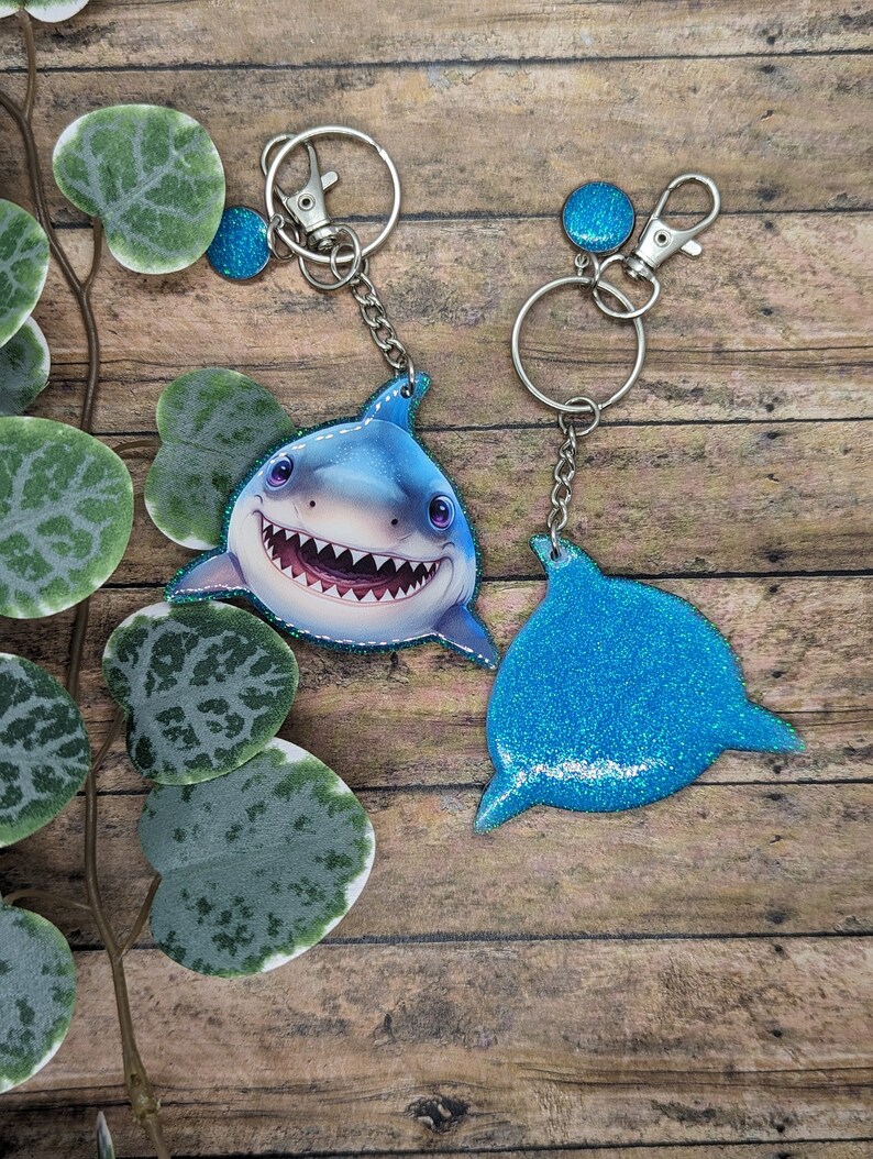 Space Cowboy Shark Keychain - Etsy