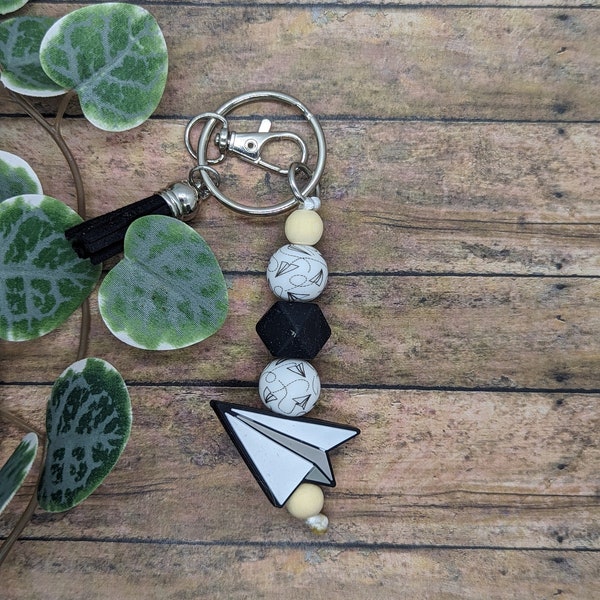 Paper Airplane Keychain - Etsy
