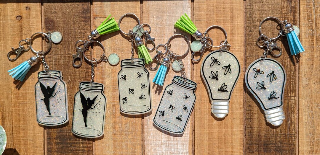 Glow in the Dark Firefly Keychains - Etsy