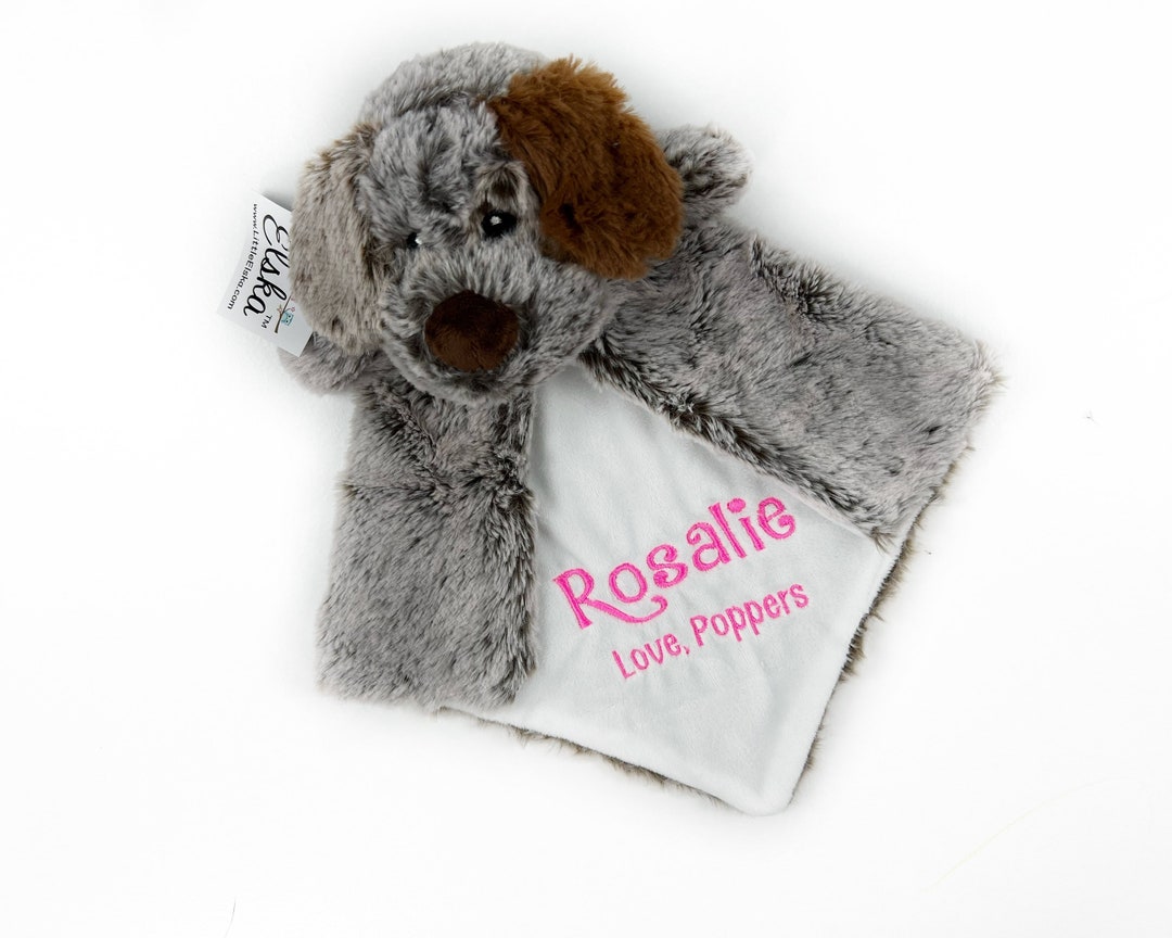 Personalized Puppy Lovey, Animal Lovey Blanket, Newborn Baby Gift ...