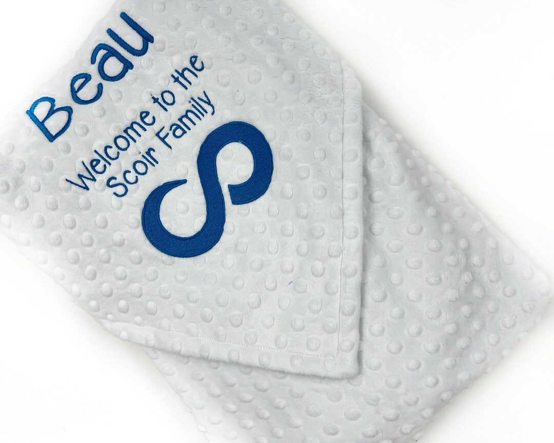 Minky Logo Blanket, Personalized Corporate Baby Gift - Scoir Logo - Etsy