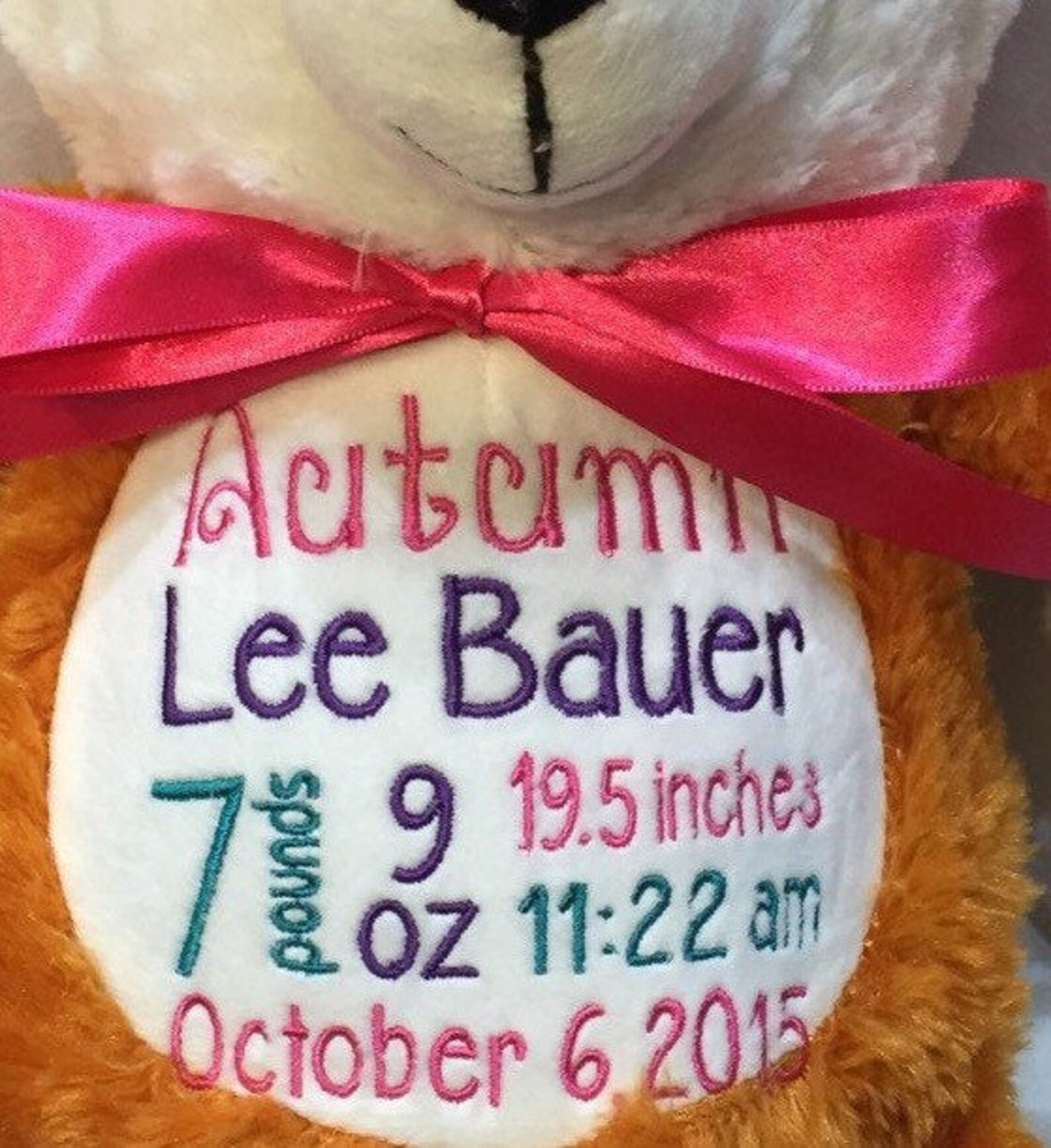 Personalized Giraffe Cubbie in Yellow and Brown With Name or Birth ...