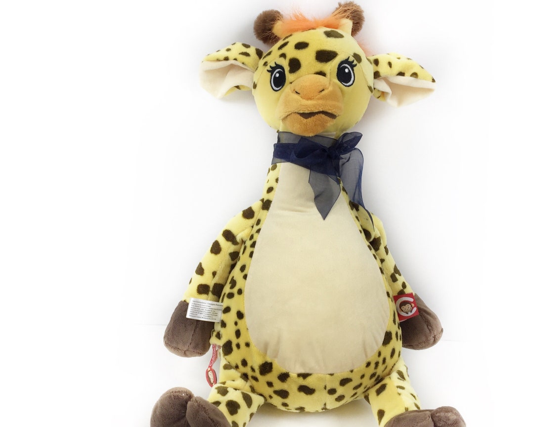 Personalized Giraffe Cubbie in Yellow and Brown With Name or - Etsy
