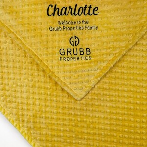 Minky Logo Blanket, Personalized Corporate Baby Gift - GRUBB Logo - Etsy