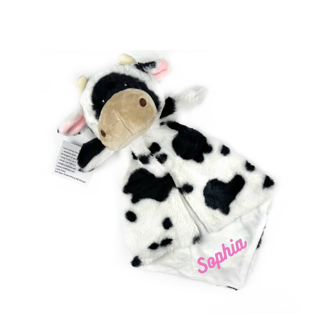 Personalized Cow Lovey, Farm Animal Lovey, Newborn Baby Gift ...