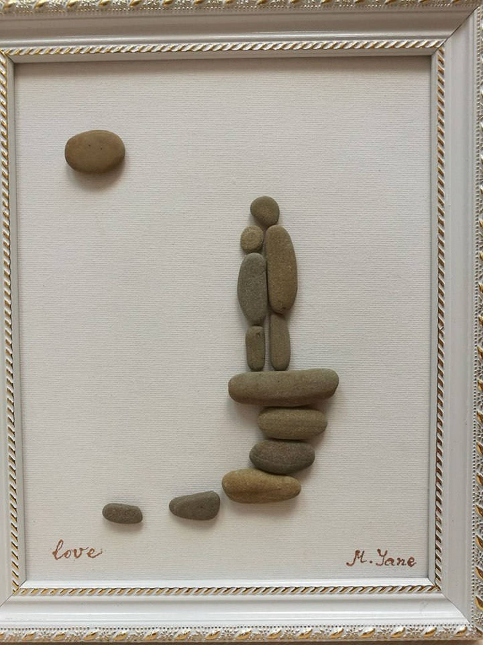 Pebble Art, Pebble Art Picture, Handmade Pebble Art, Pebble Art Mw Love ...