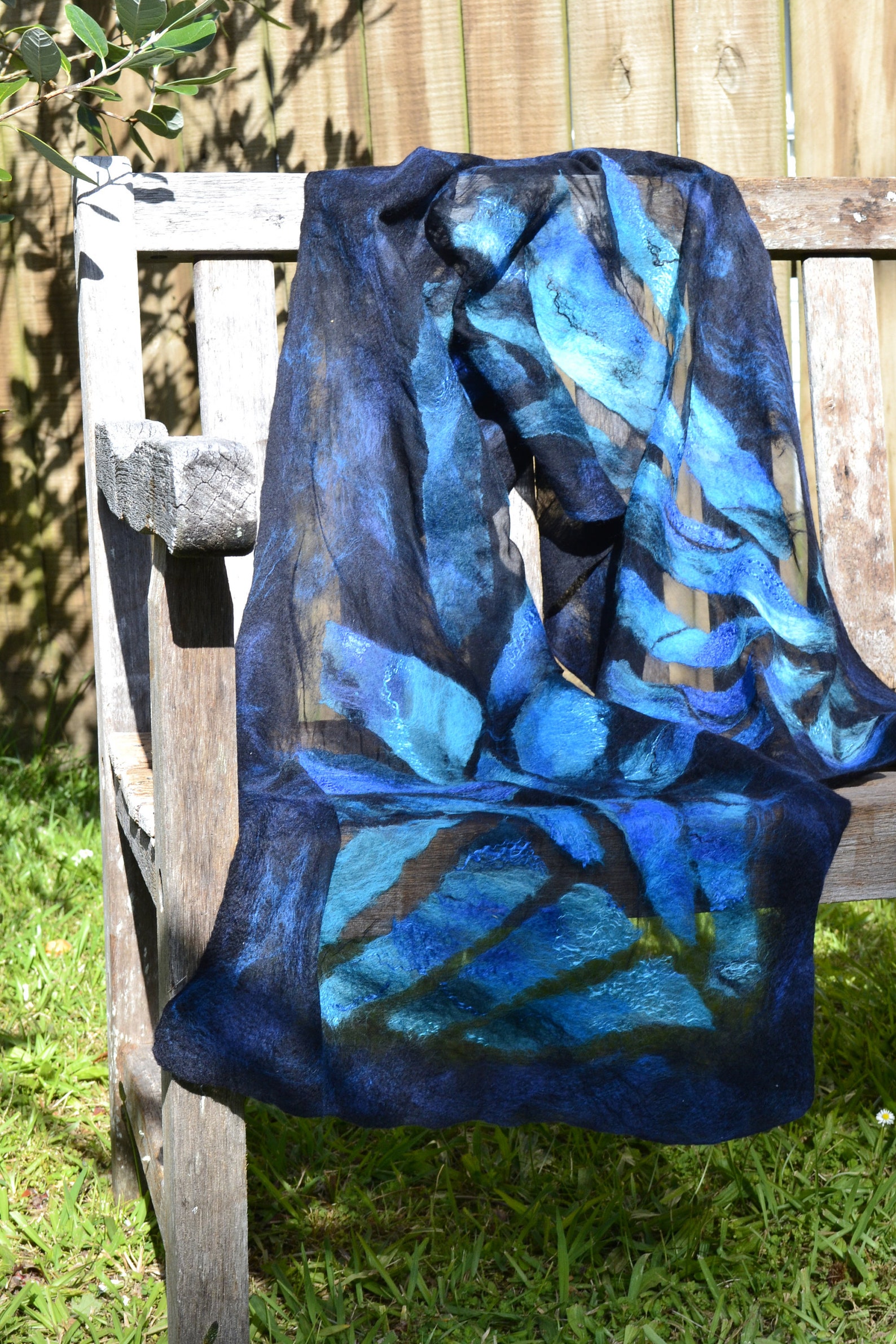 Shawl Inspire Paua Shell. Merino Wool and Silk Big Scarf, Stunning ...
