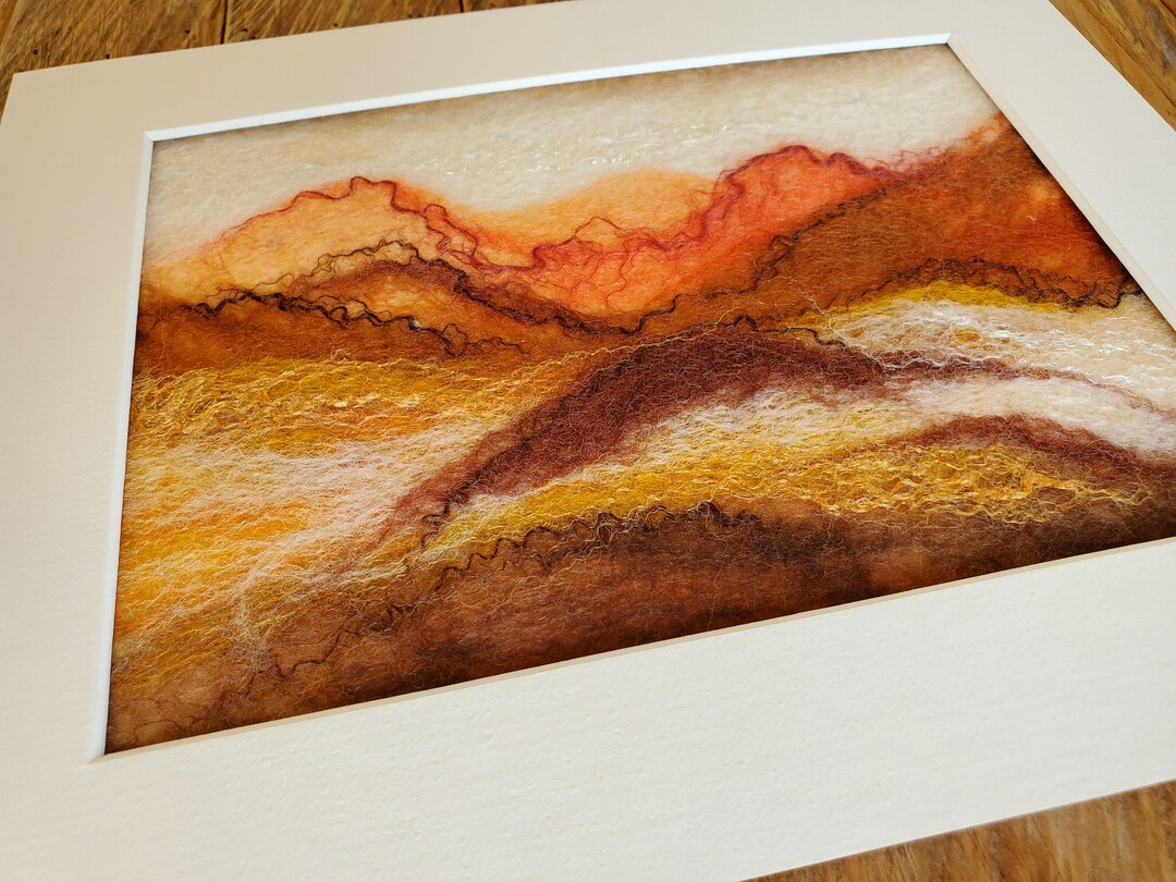 Nature's Touch Handcrafted Merino Wool and Silk Textured Landscape ...