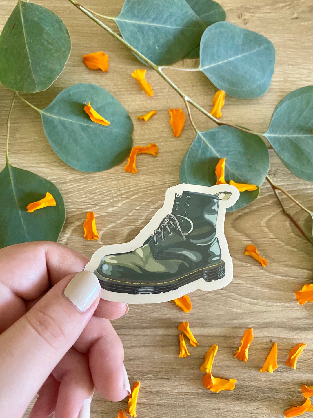 STICKER | Green Dr. Marten Sticker - Etsy