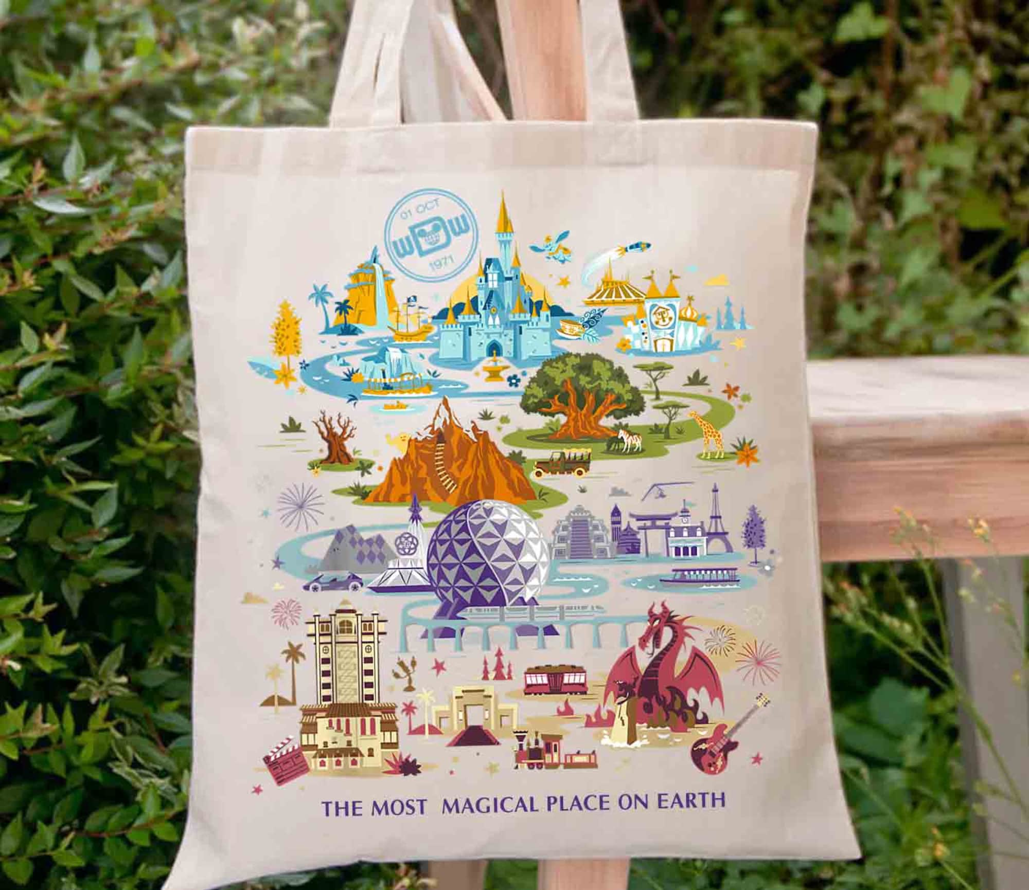 Vintage Disneyland Tote Bag, Disney 50th Tote Bag, Walt Disney World ...