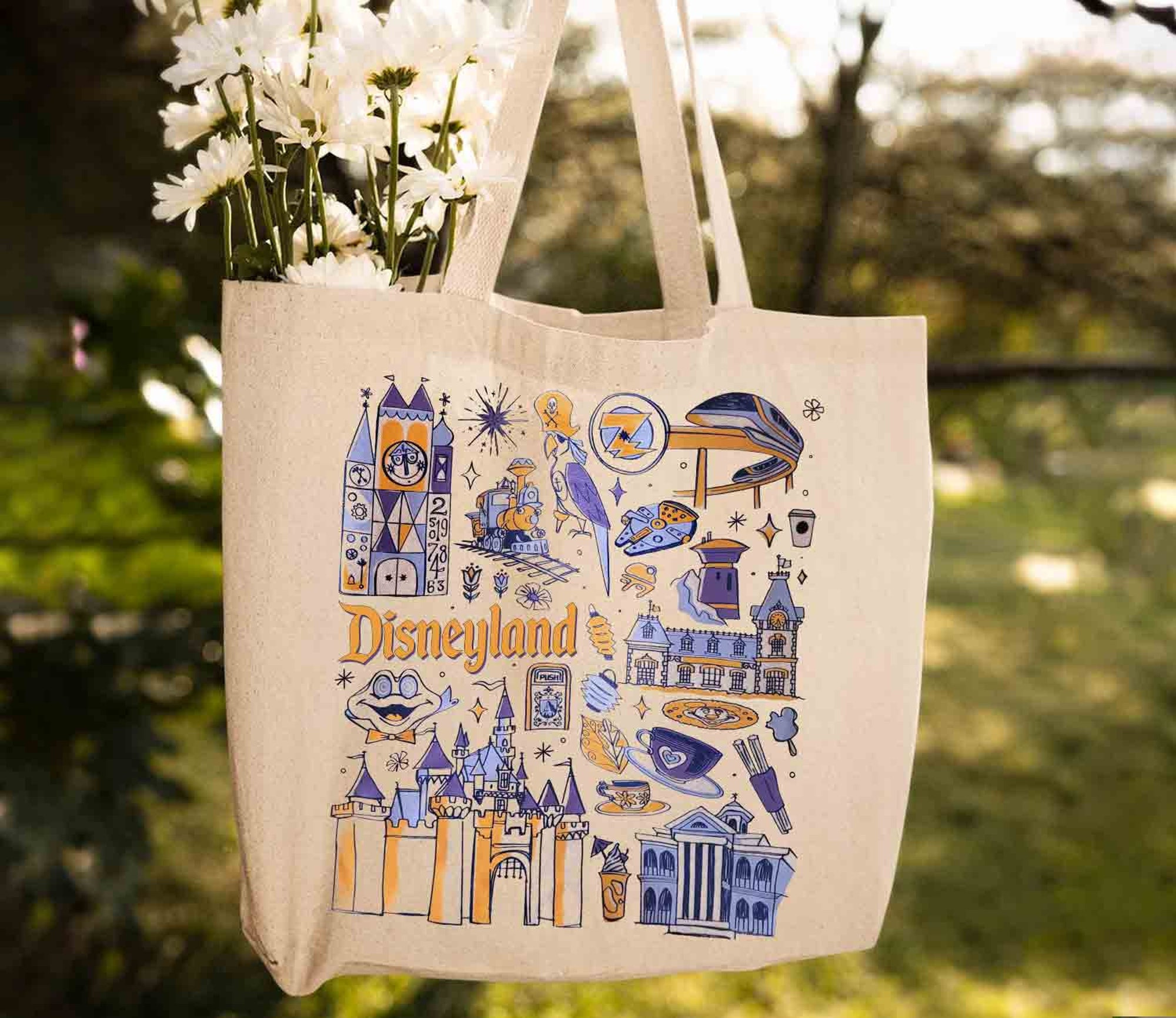 Vintage Disneyland Tote Bag, Disney 50th Tote Bag
