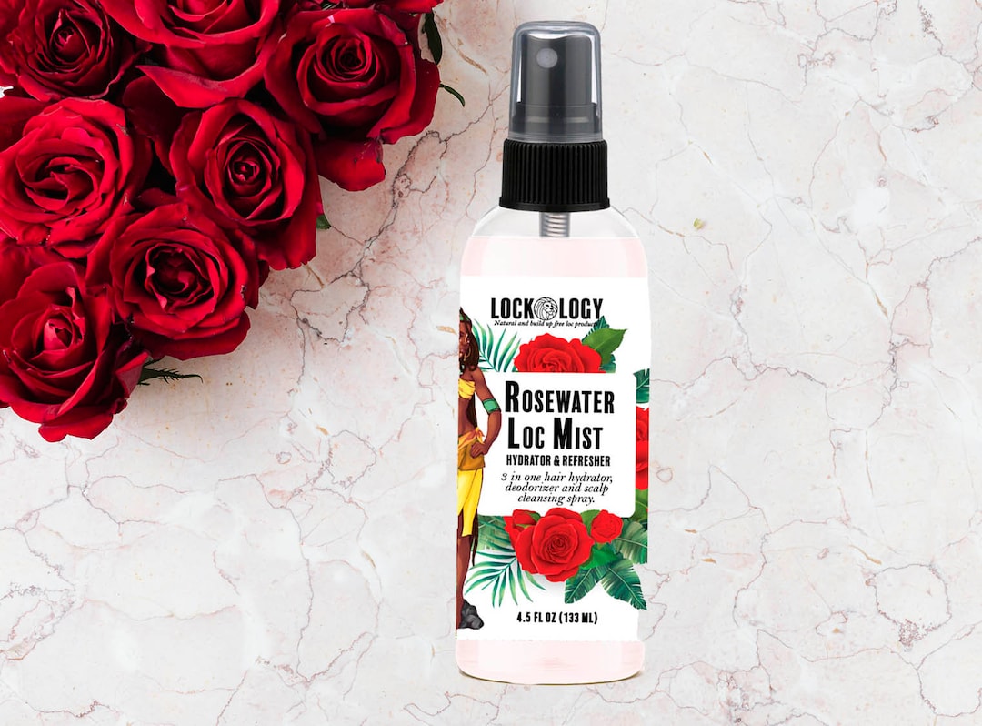 Rose Water for Locs & Natural Hair, Rosewater for Hair and Loc Mist and ...