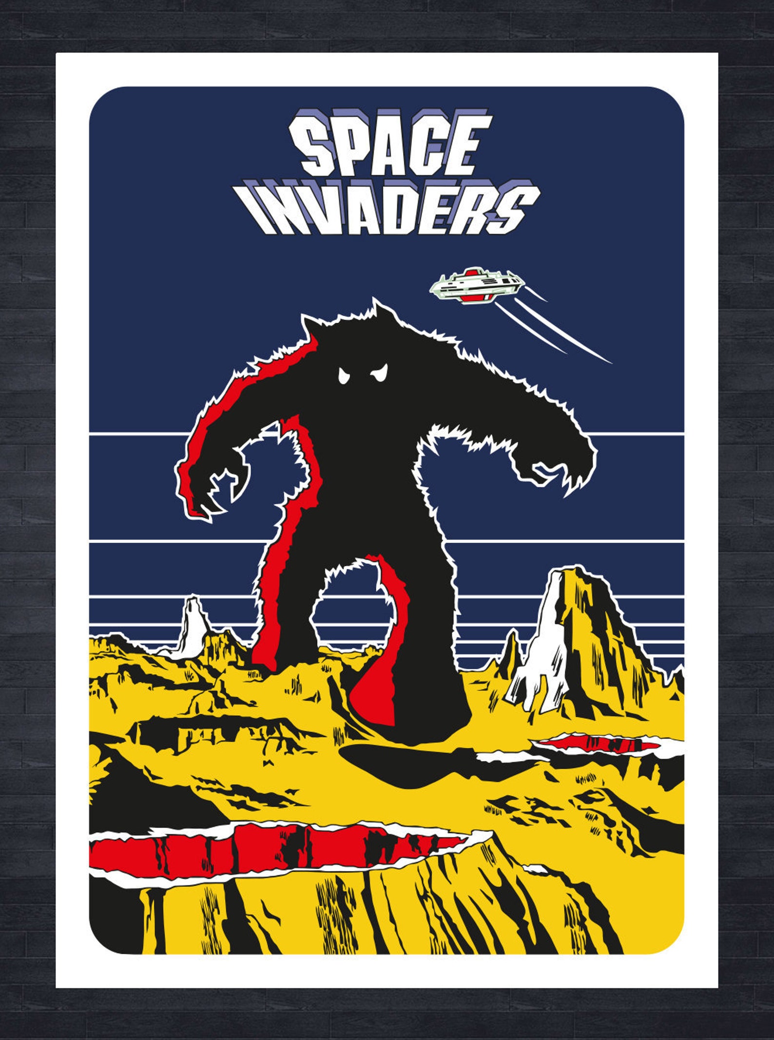 Space Invaders arcade machine gaming poster | Etsy