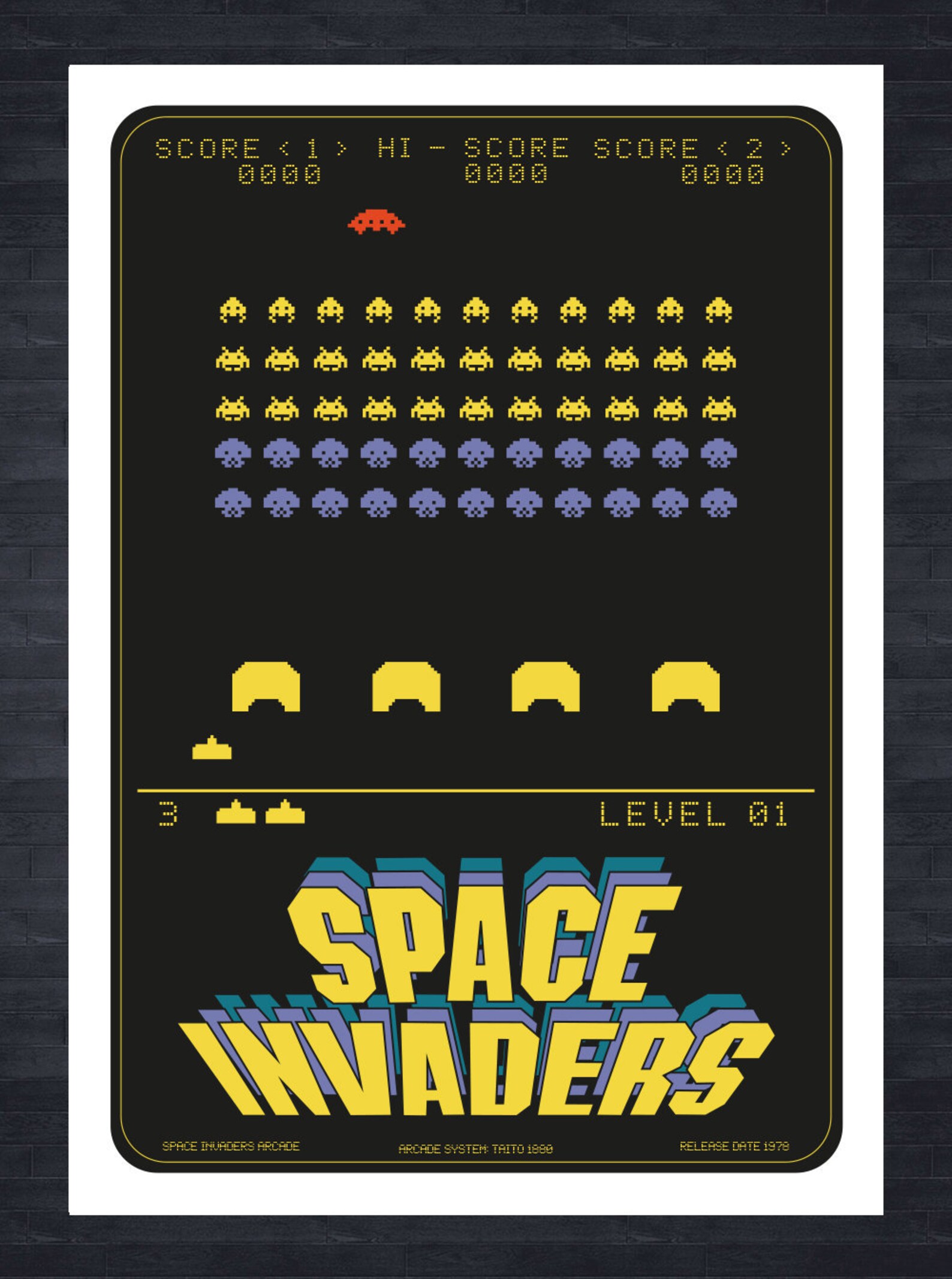 Space Invaders 1978 Arcade Gaming Poster - Etsy UK