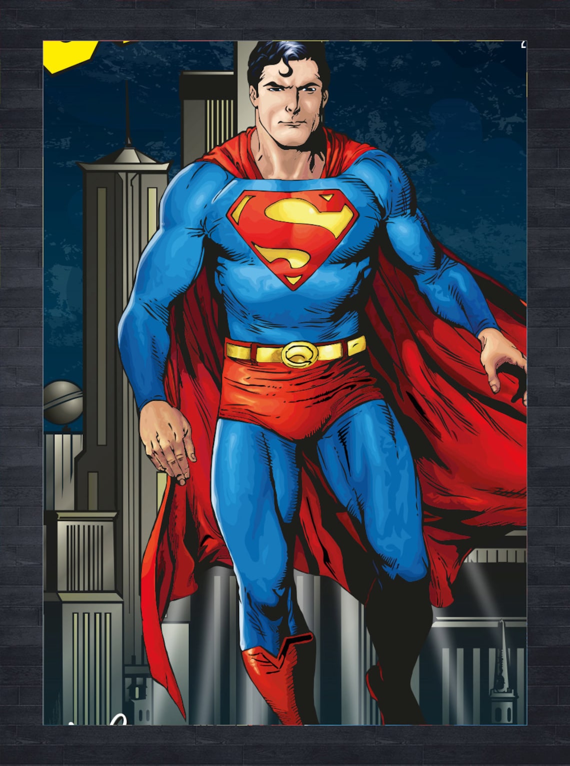 Superman Retro Comic Art Poster Digital Print 40s Style Comic | Etsy