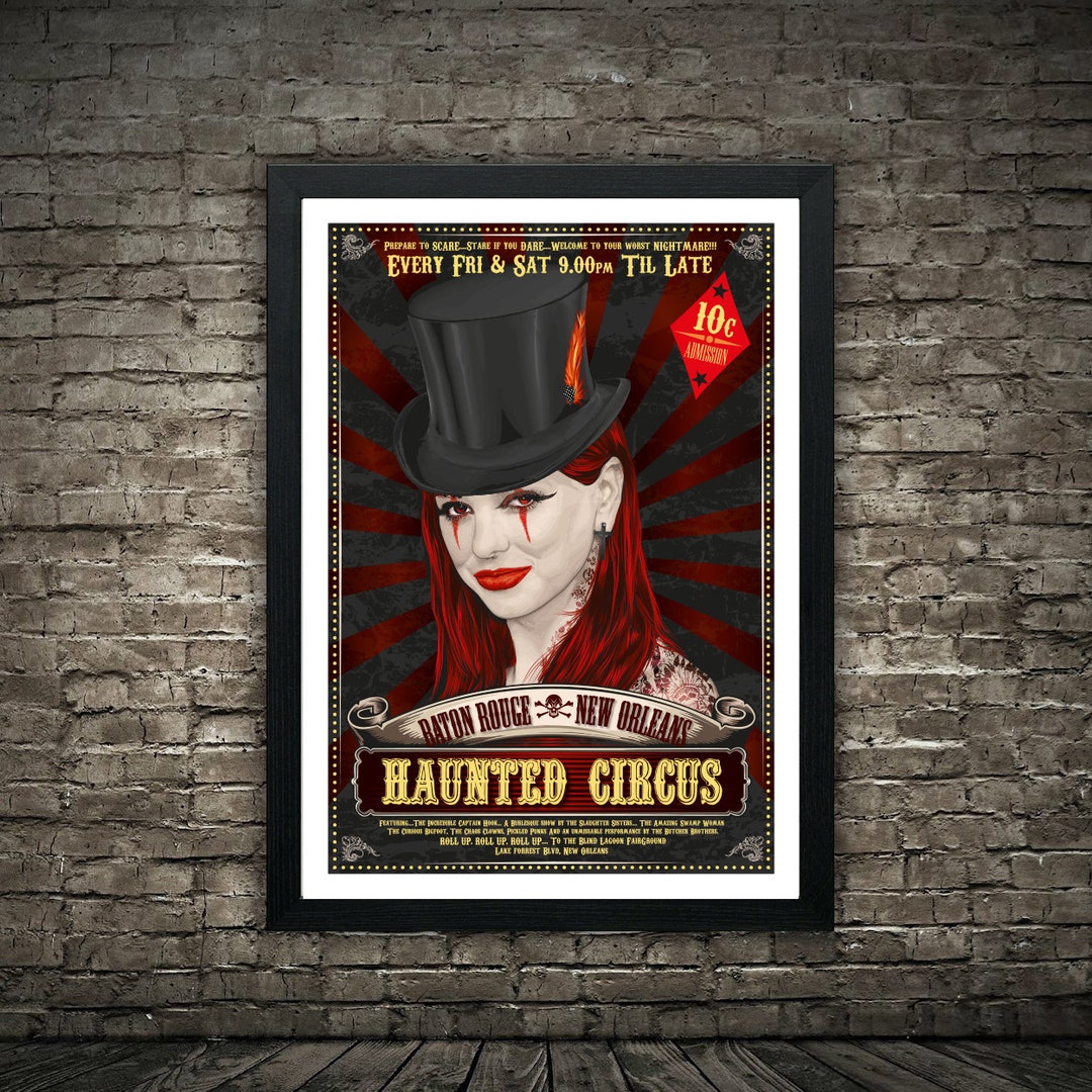 Haunted Circus Freakshow Carnival Poster - Etsy
