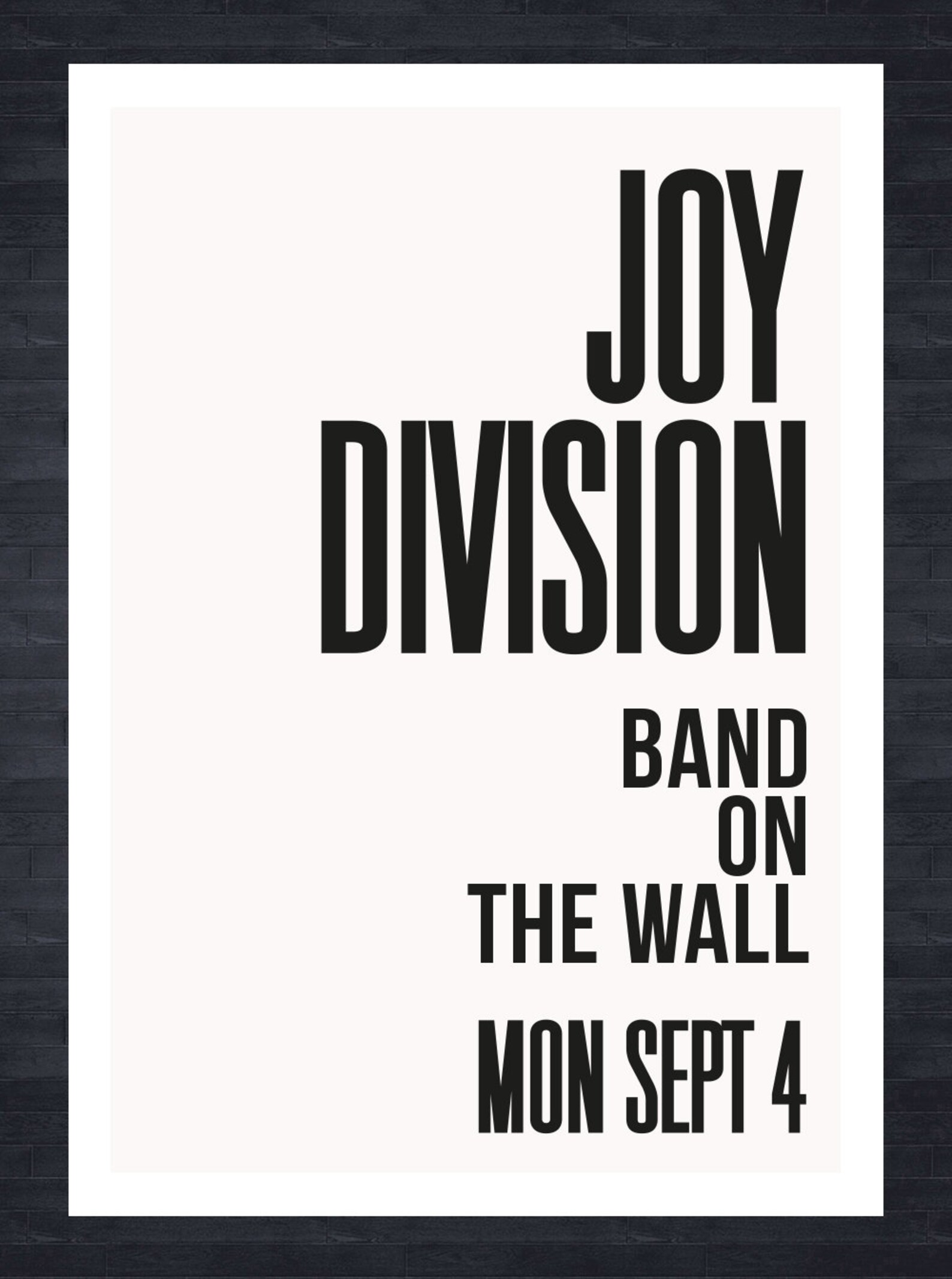 Joy Division Concert Gig Poster 1978 Manchester | Etsy