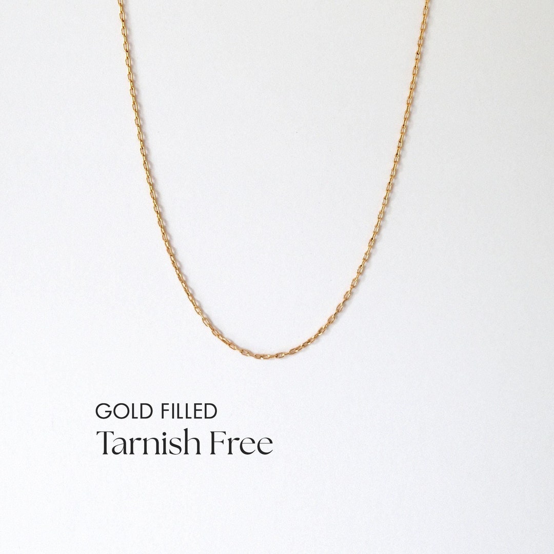 Gold Filled Kos Chain Necklace, Tarnish Free, Waterproof Necklace ...