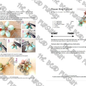 Flower Ring Beading Tutorial - Etsy