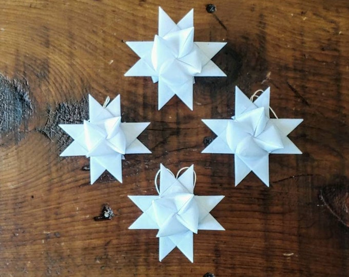 Moravian Stars SET OF 4 Danish Star Ornaments, German Stars, Froebel ...