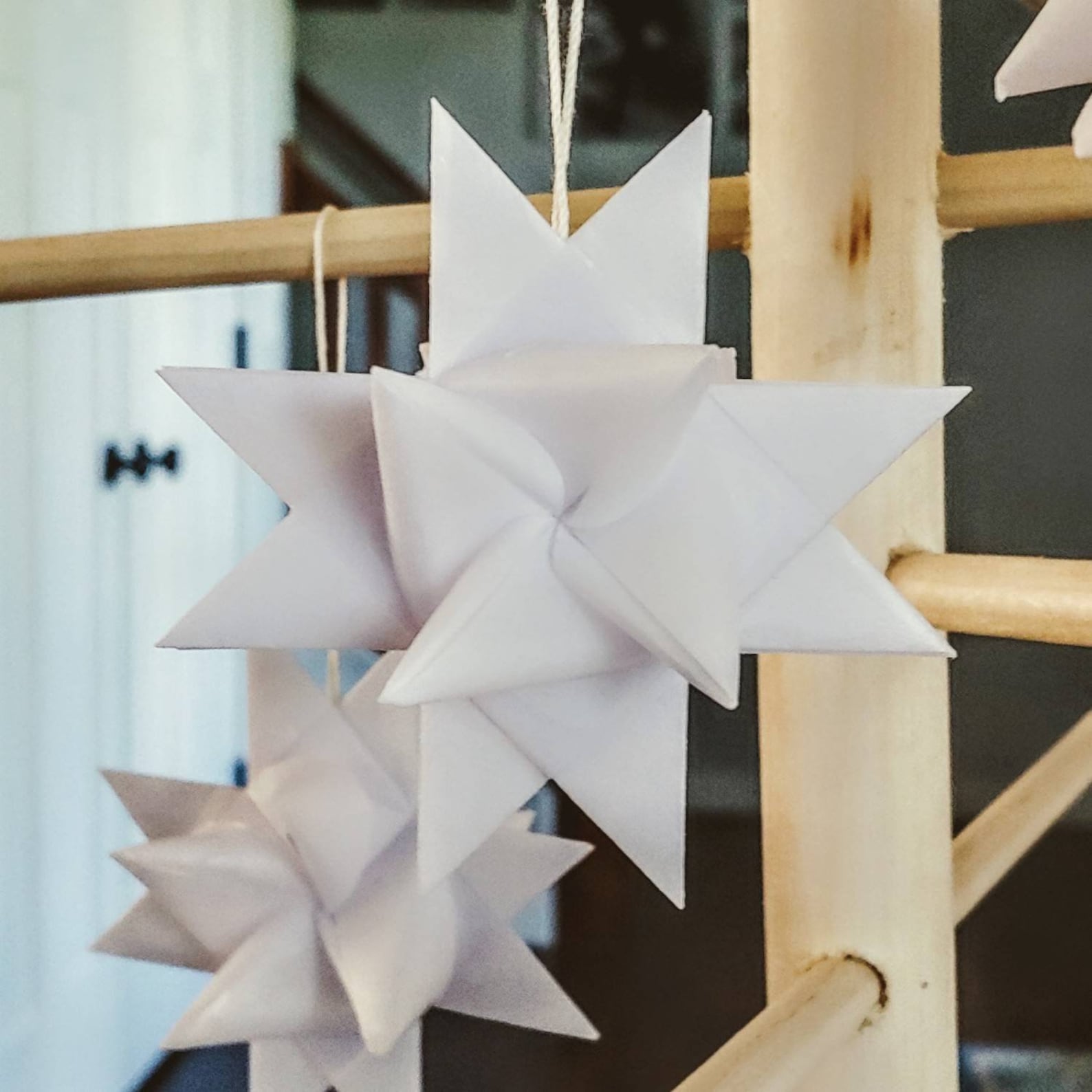 Moravian Stars SET OF 4 Danish Star Ornaments, German Stars, Froebel ...