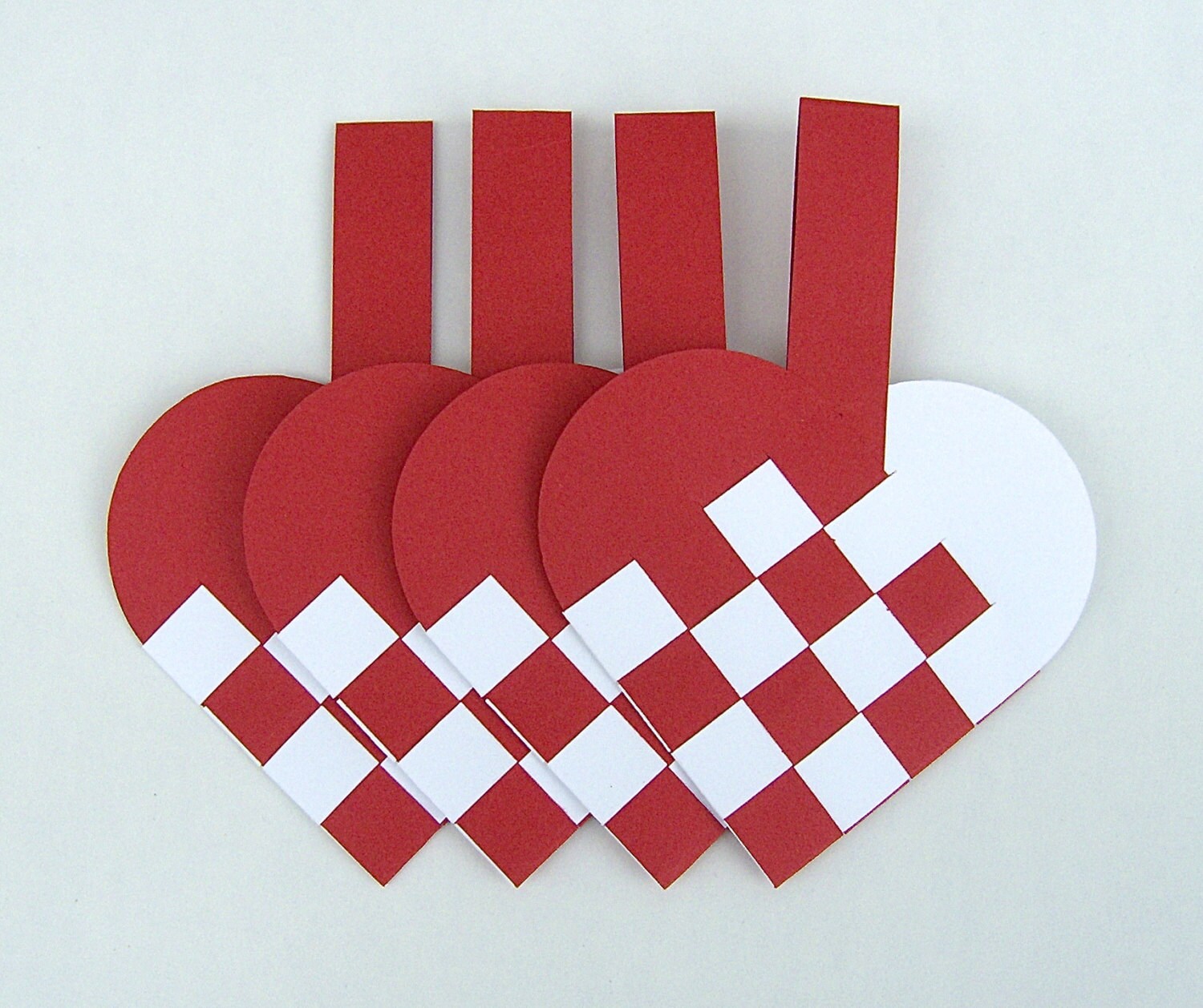 Danish Woven Heart Decoration SET OF 4 Christmas Ornament Nordic ...