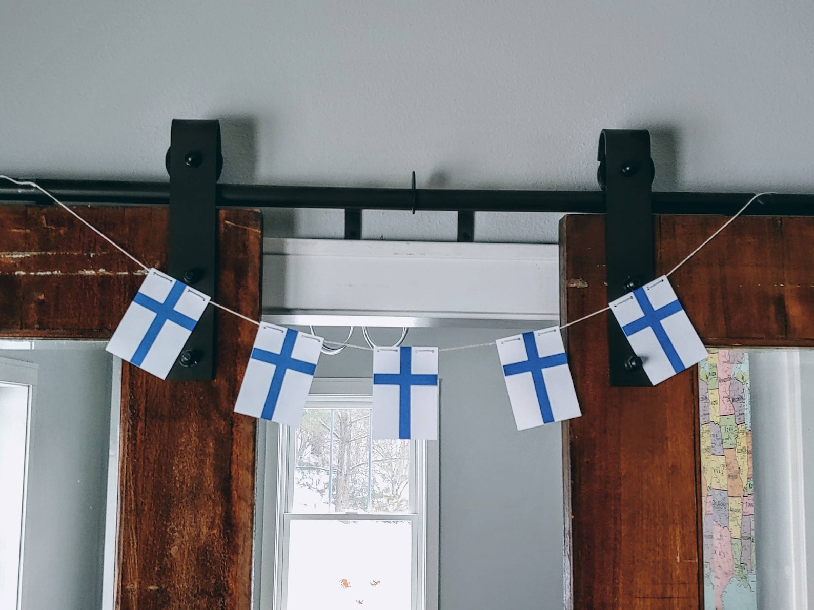 Finnish Flags Garland or Scandinavian Nordic Traditional Paper Bunting ...