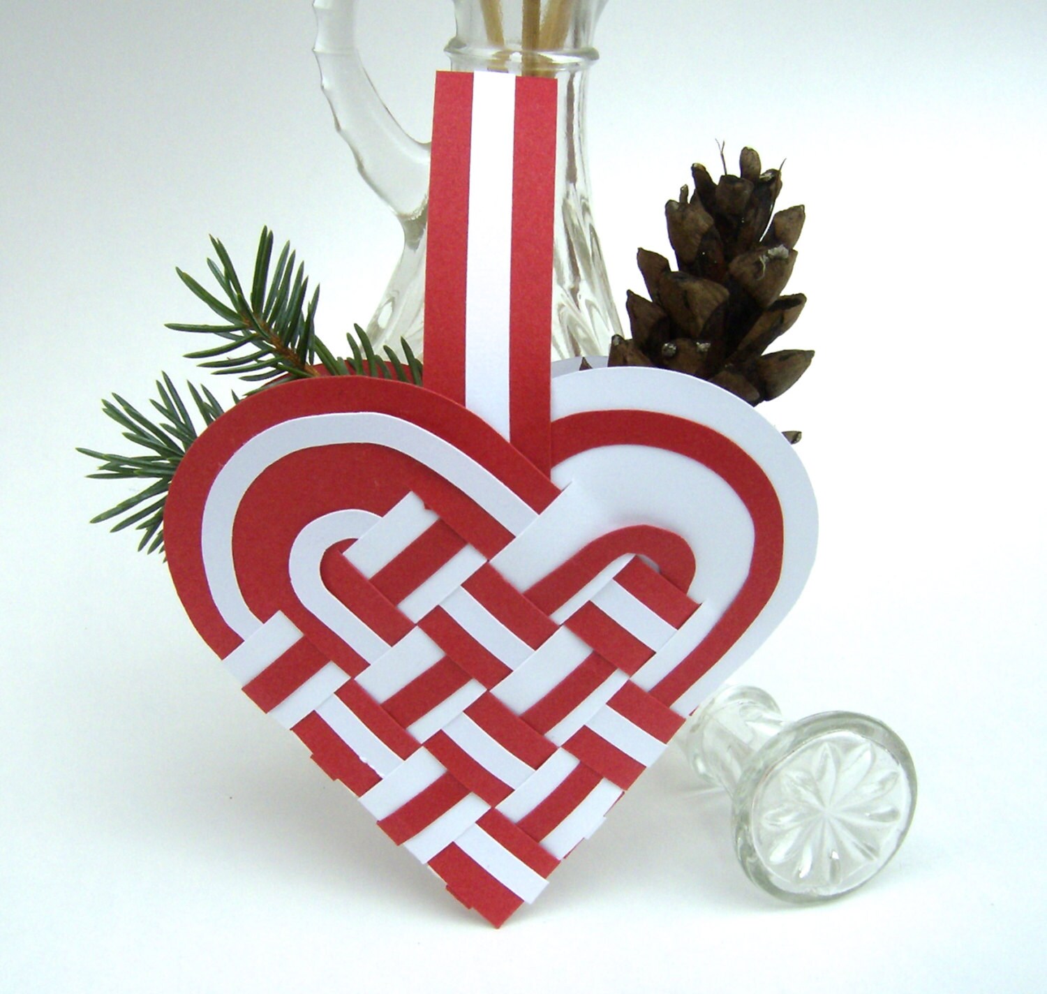 Danish Woven Heart Baskets SET OF 4 or Christmas Ornament Nordic ...