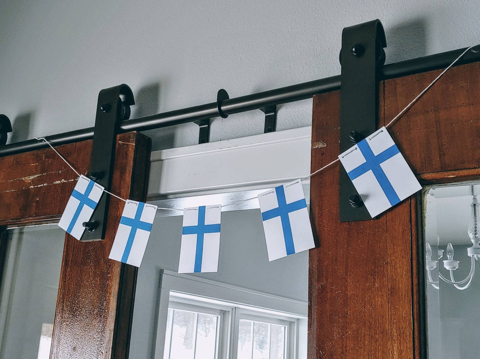 Finnish Flags Garland or Scandinavian Nordic Traditional Paper Bunting ...