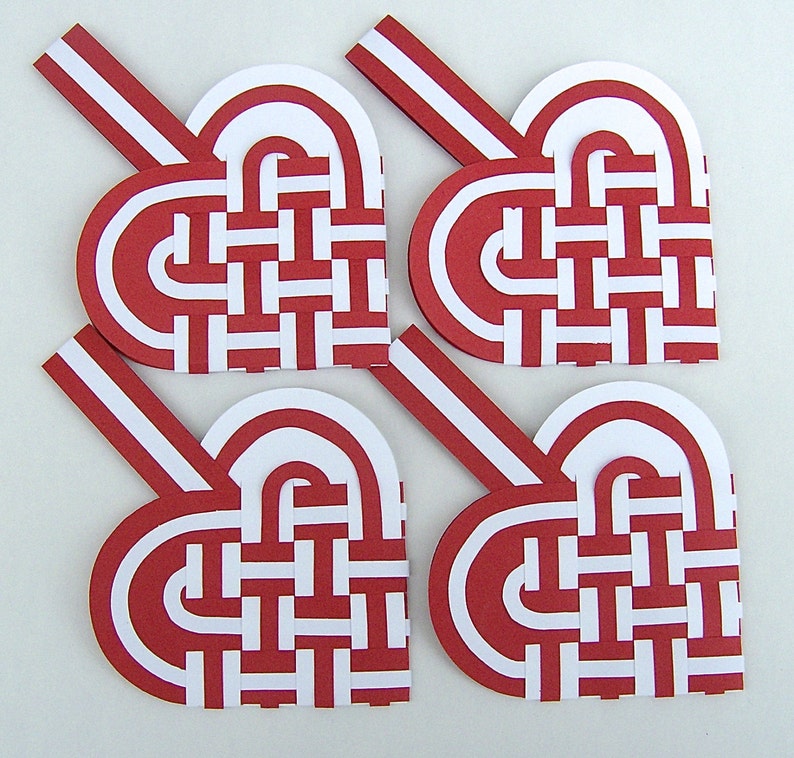 Danish Woven Heart Baskets SET OF 4 or Christmas Ornament Nordic ...