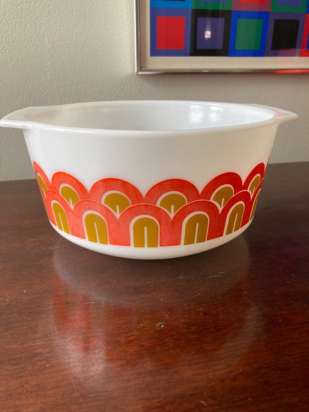 Vintage 3qt Pyrex Arches Fish Scales Bowl - Etsy