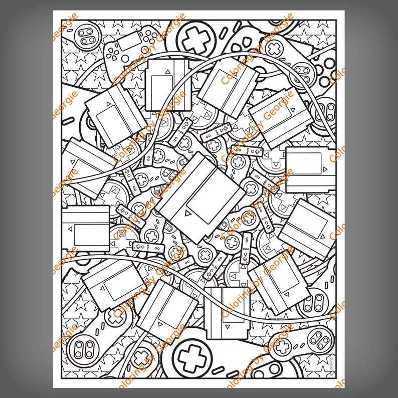 Gamer Mandala 04 With NES Cardridge, Wii Controller, Gameboy and Game ...