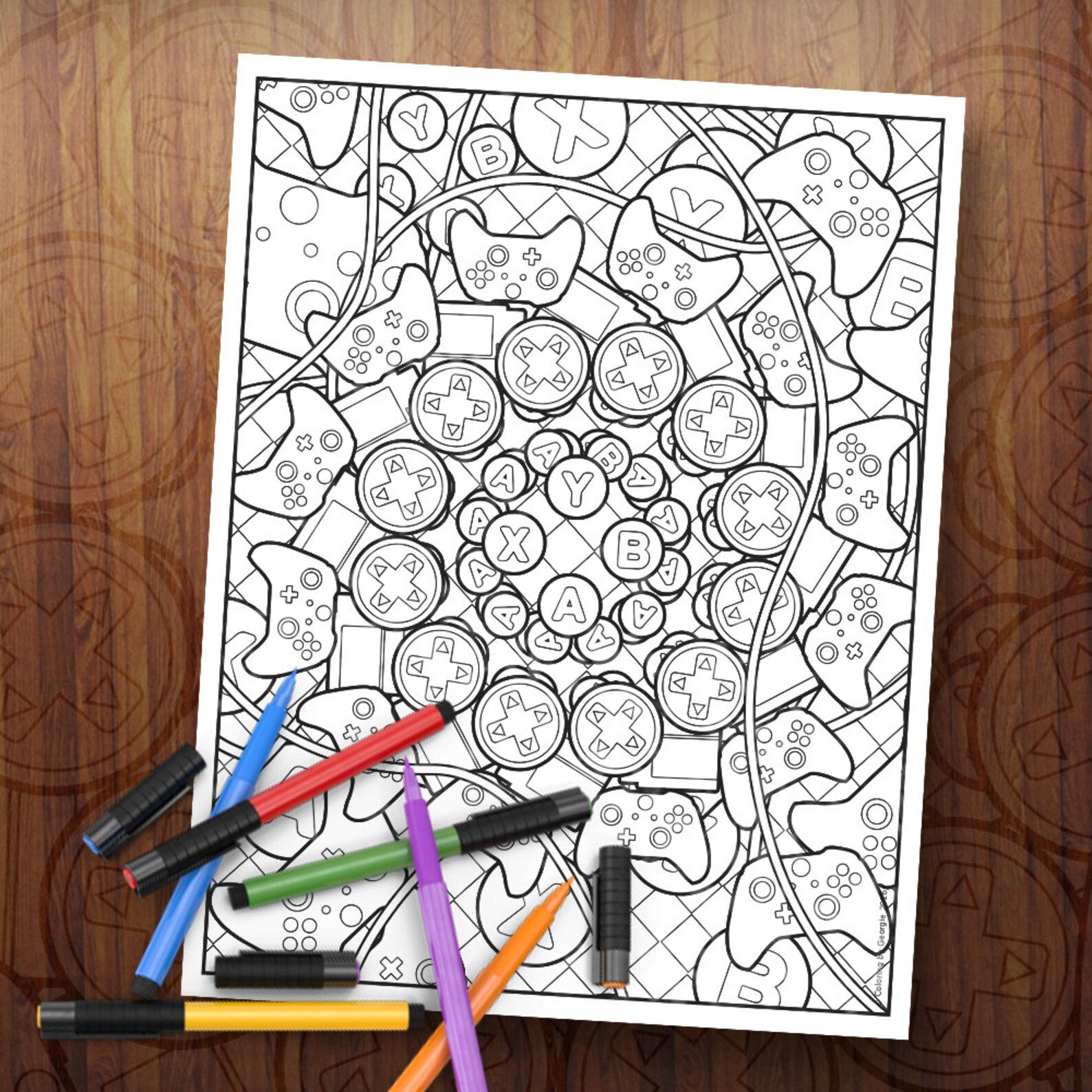 Gamer Mandala 05 With Xbox Controller - Etsy