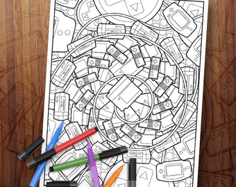 Gamer Mandala 01 With Gameboy and NES - Etsy