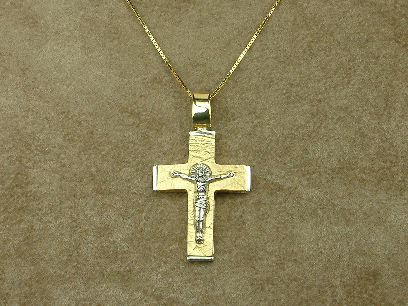 Gold 14k Cross With Crucified Jesus Christ - Etsy