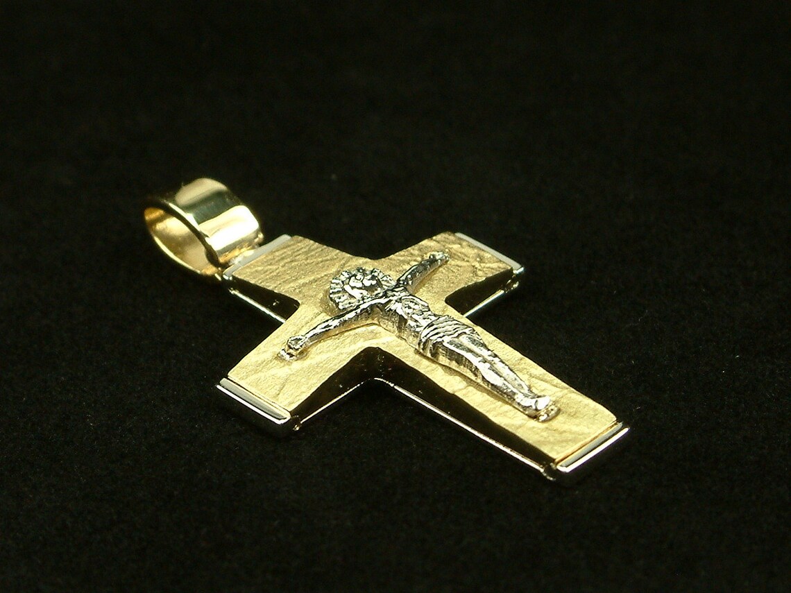 Gold 14k Cross With Crucified Jesus Christ - Etsy