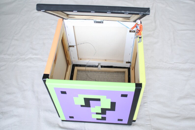 Hand-painted Original Super Mario question Cube - Etsy