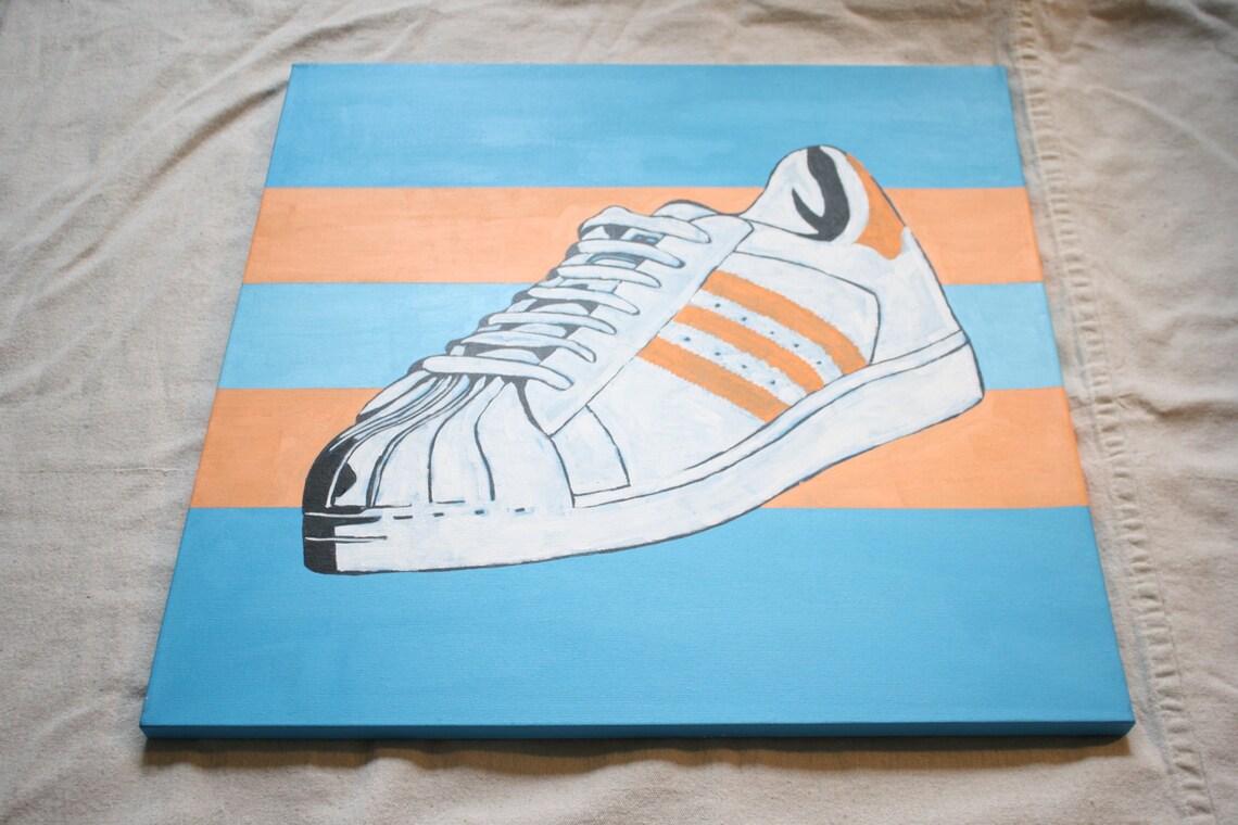 Hand-painted Original Adidas Shell Toe my Adidas | Etsy