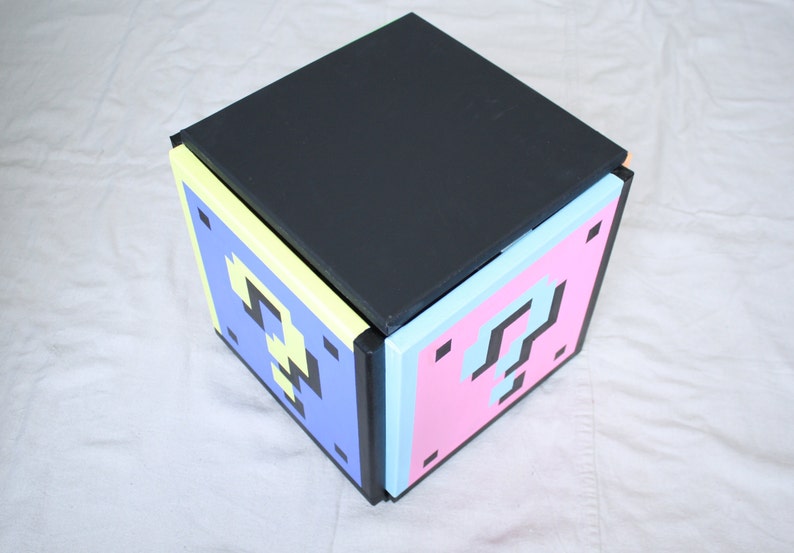 Hand-painted Original Super Mario question Cube - Etsy