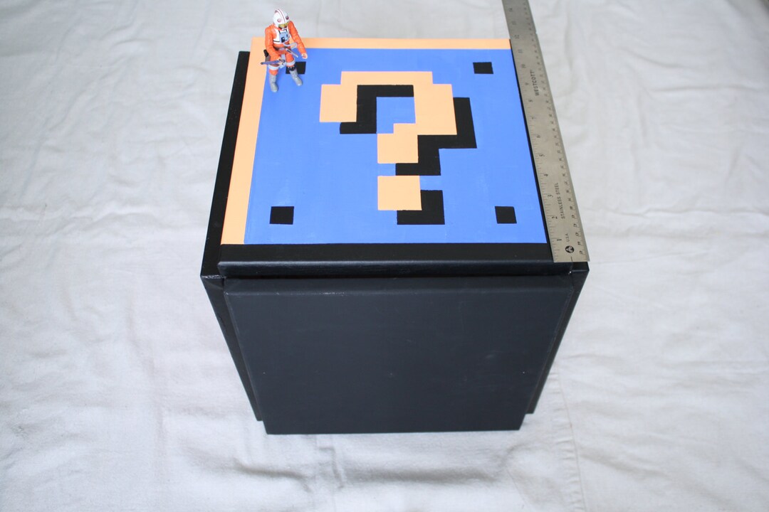 Hand-painted Original Super Mario question Cube - Etsy