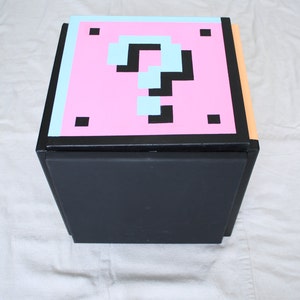 Hand-painted Original Super Mario question Cube - Etsy
