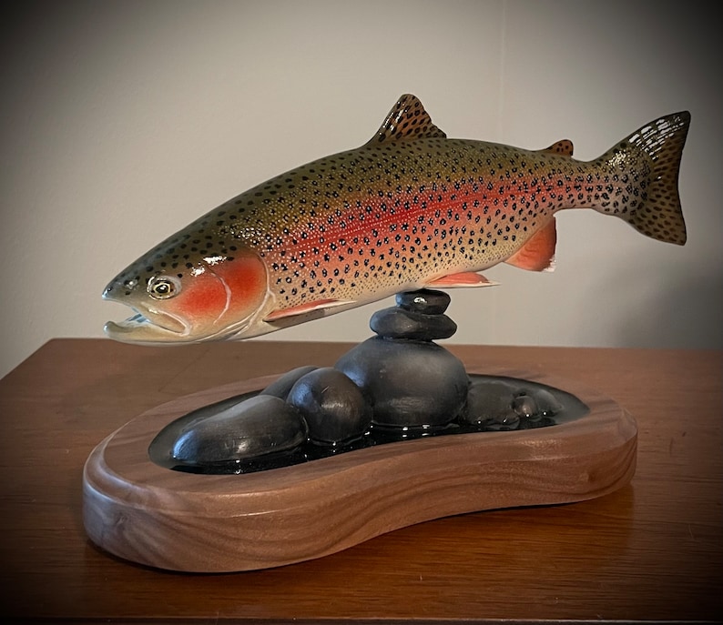Rainbow Trout Carving 9” Series - Etsy