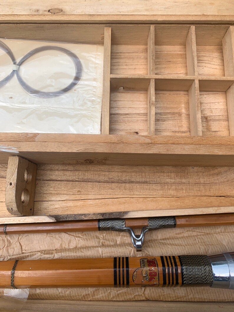 Vintage 2 Piece Bamboo Fishing Rod. By Porpoise Kyoto Japan. | Etsy